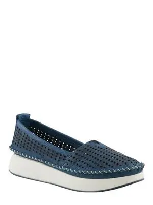 SPRING STEP SHOES Spring Step Emerson Platform Loafer Blue