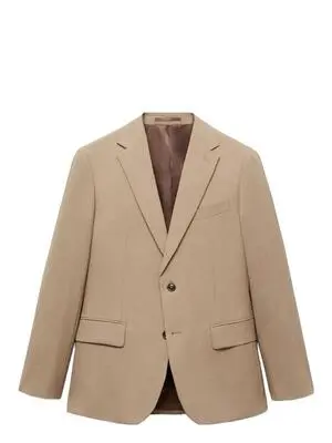 Mango MANGO Turin Solid Wool Sport Coat Beige