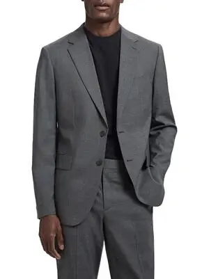 Mango MANGO Turin Solid Wool Sport Coat Grey