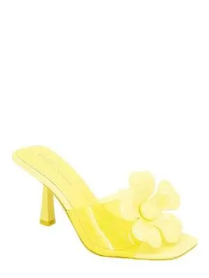 Bcbgmaxazria Remani Flower Embellished Sandals - Lemon