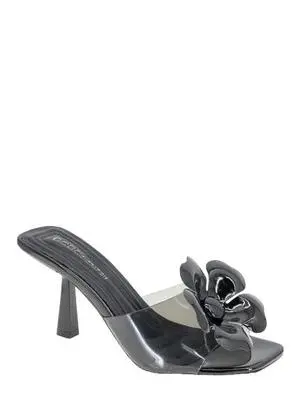 Bcbgmaxazria Remani Flower Embellished Sandals - Smoke/ Black