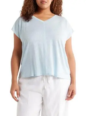 EILEEN FISHER Eileen Fisher Organic Linen V-Neck T-Shirt