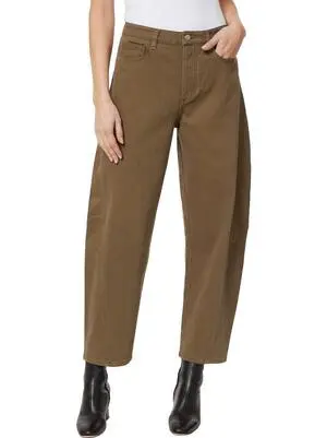 Habitual High-Waist Crop Barrel Leg Jeans Grape Leaf