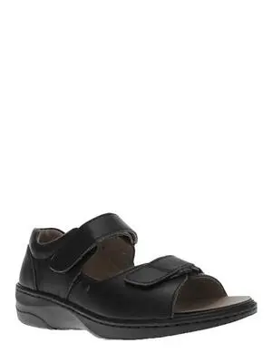 PROPET Gemma Leather Sandals - Black