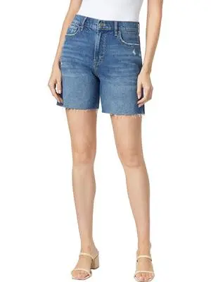 Habitual Habitual Skylar Raw Hem Cutoff Denim Shorts Lagoon