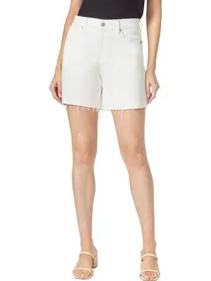 Habitual Skylar Raw Hem Cutoff Denim Shorts - White