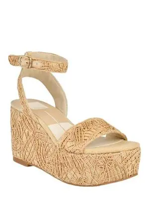 Dolce Vita Dolce Vita Talisa Platform Wedge Sandal Natural Macrame