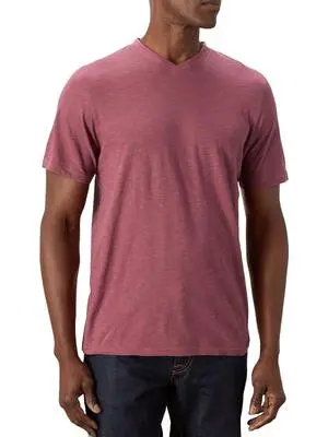 PACT Organic Cotton Featherweight Slub V-neck Tee - Mauve