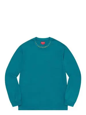Supreme Stars Collar Long-Sleeve Top Blue