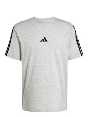 Adidas Essentials 3stripes Single Jersey T-shirt Medium Grey Heather/black