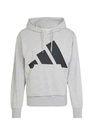 Adidas Essentials Big Logo French Terry Hoodie - Medium Grey Heather/black