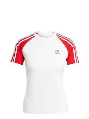 Adidas Adicolor 3-stripes Raglan Slim T-shirt - White/better Scarelet Red