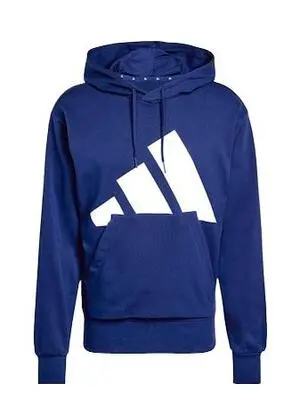 Adidas Essentials Big Logo French Terry Hoodie - Dark Blue/white