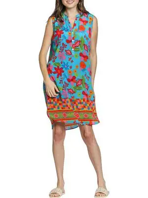 APNY APNY Sleeveless Shift Dress Blue Multi