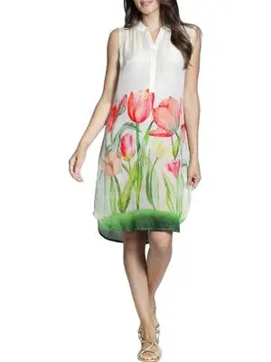 APNY Sleeveless Shift Dress - Green Multi