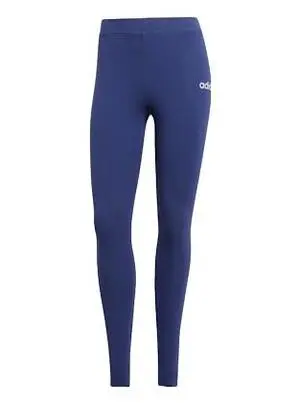 Adidas Essentials Linear Cotton Leggings - Dark Blue/white