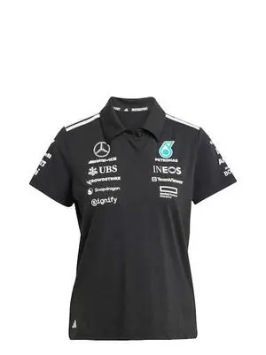 Adidas Mercedes Amg Petronas Formula Team Polo Shirt - Black/white
