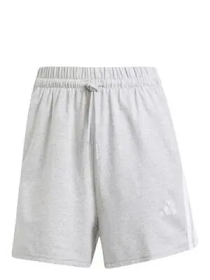 Adidas Essentials 3-stripes Cotton Shorts - Light Grey Heather/white