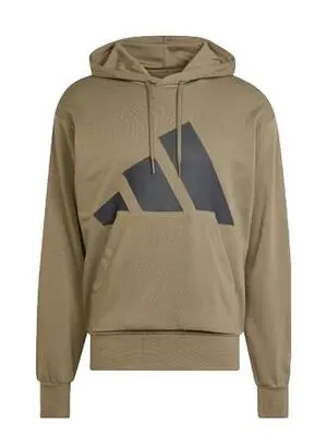 Adidas Essentials Big Logo French Terry Hoodie - Olive Strata/black