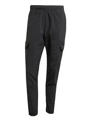 Adidas Trefoil Essentials Woven Cargo Pant Tracksuit Bottoms - Black
