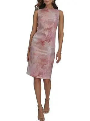 DONNA KARAN NEW YORK Donna Karan New York Sequin Floral Sheath Dress