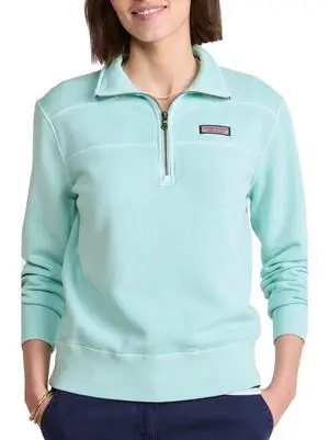 Vineyard Vines Shep Quarter Zip Pullover - Aqua Haze