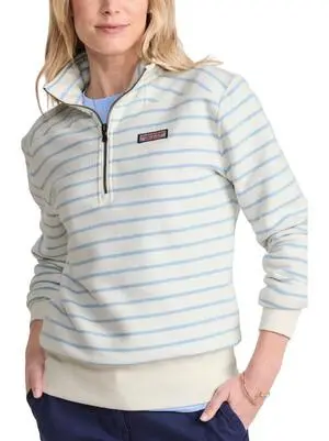 Vineyard Vines Shep Quarter Zip Pullover - Katie Stripe