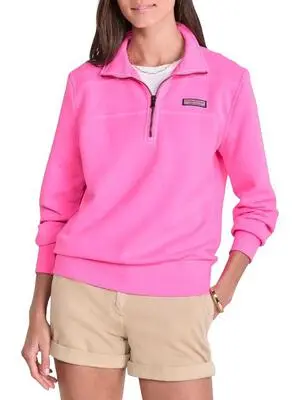 Vineyard Vines Shep Quarter Zip Pullover Pink Wave