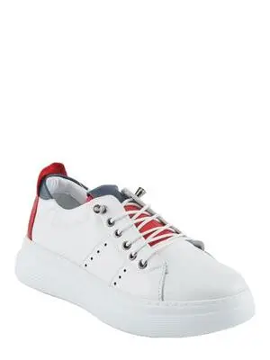 SPRING STEP SHOES France Leather Sneaker - Red Multi