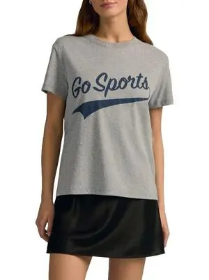 FAVORITE DAUGHTER Go Sports Graphic T-shirt - Heather Grey W/ Na