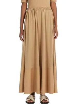 MM BY MAX MARA Mm Roal Modal Blend Maxi Skirt - Camel