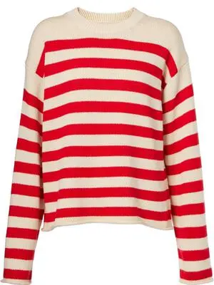 VELVET BY GRAHAM & SPENCER Velvet Lex Striped Cotton And Cashmere Sweater