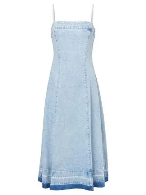 Simkhai Clarissa Denim Midi Dress - Blue