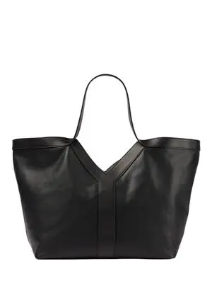 Saint Laurent Leather Tote Bag - Black