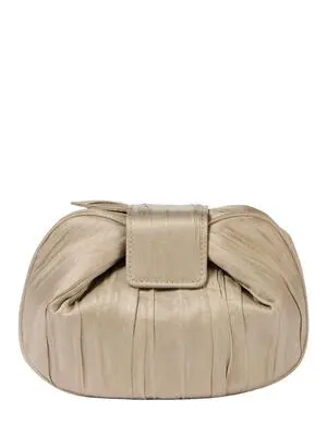 Gabriela Hearst Demi Leather Clutch - Beige