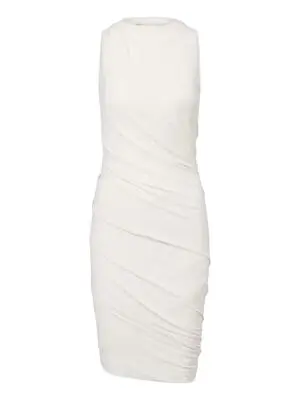 Rick Owens Lilies Luna Gathered Midi Dress - Grey