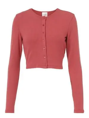 LESET Lauren Cropped Cardigan - Pink
