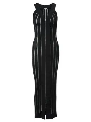 NENSI DOJAKA Ribbed-knit Maxi Dress - Black