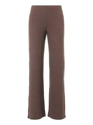 LESET Lauren Mid-rise Wide-leg Pants - Brown