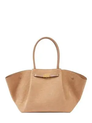 DEMELLIER DeMellier New York Croc-Effect Leather Tote Beige