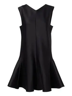 Khaite Mel Crêpe Minidress - Black