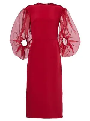 Altuzarra Danielle Silk Cady Midi Dress - Red