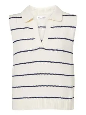 Velvet By Graham & Spencer Nayla Cotton And Cashmere Sweater Vest - Blue
