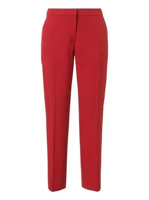Dries Van Noten Wool Slim Fit Trousers - Red