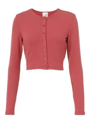 LESET Lauren Cropped Cardigan - Pink