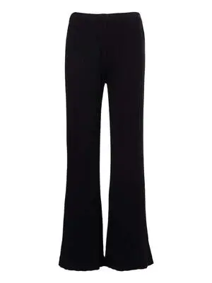 Velvet By Graham & Spencer Alemi Pointelle Straight Pants - Black