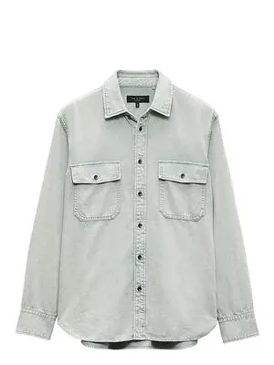 Rag & Bone Featherweight Denim Overshirt Blue-gray