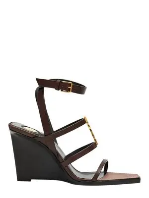 SAINT LAURENT Saint Laurent Cassandra Wedge Sandals