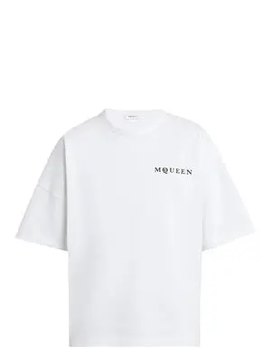 Alexander McQueen Relaxed Logo T-shirt White Blac