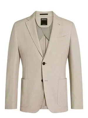Zegna Notch-lapel Cotton Blazer - Neutrals